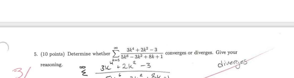 Solved (10 ﻿points) ﻿Determine whether | Chegg.com