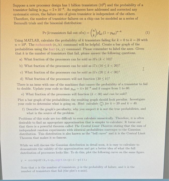 Solved Suppose a new processor design has 1 billion | Chegg.com