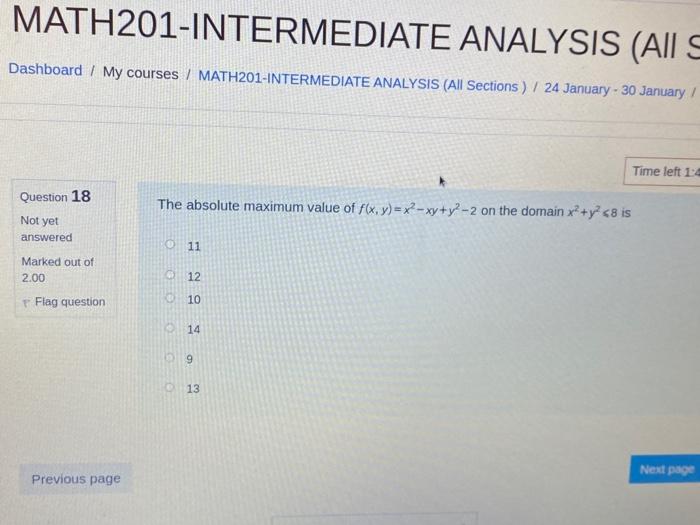 Solved MATH201-INTERMEDIATE ANALYSIS (All S Dashboard / My | Chegg.com