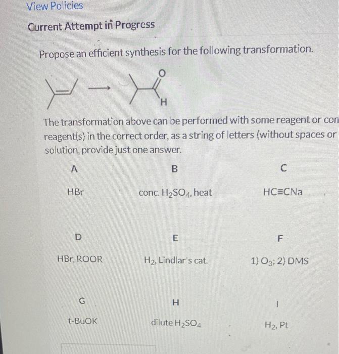Solved View Policies Current Attempt in Progress Propose an | Chegg.com