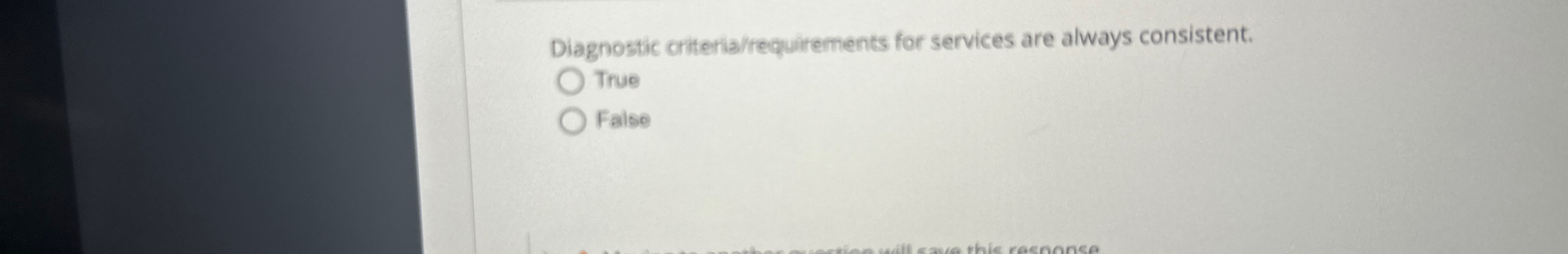 Solved Diagnostic criteria/requirements for services are | Chegg.com