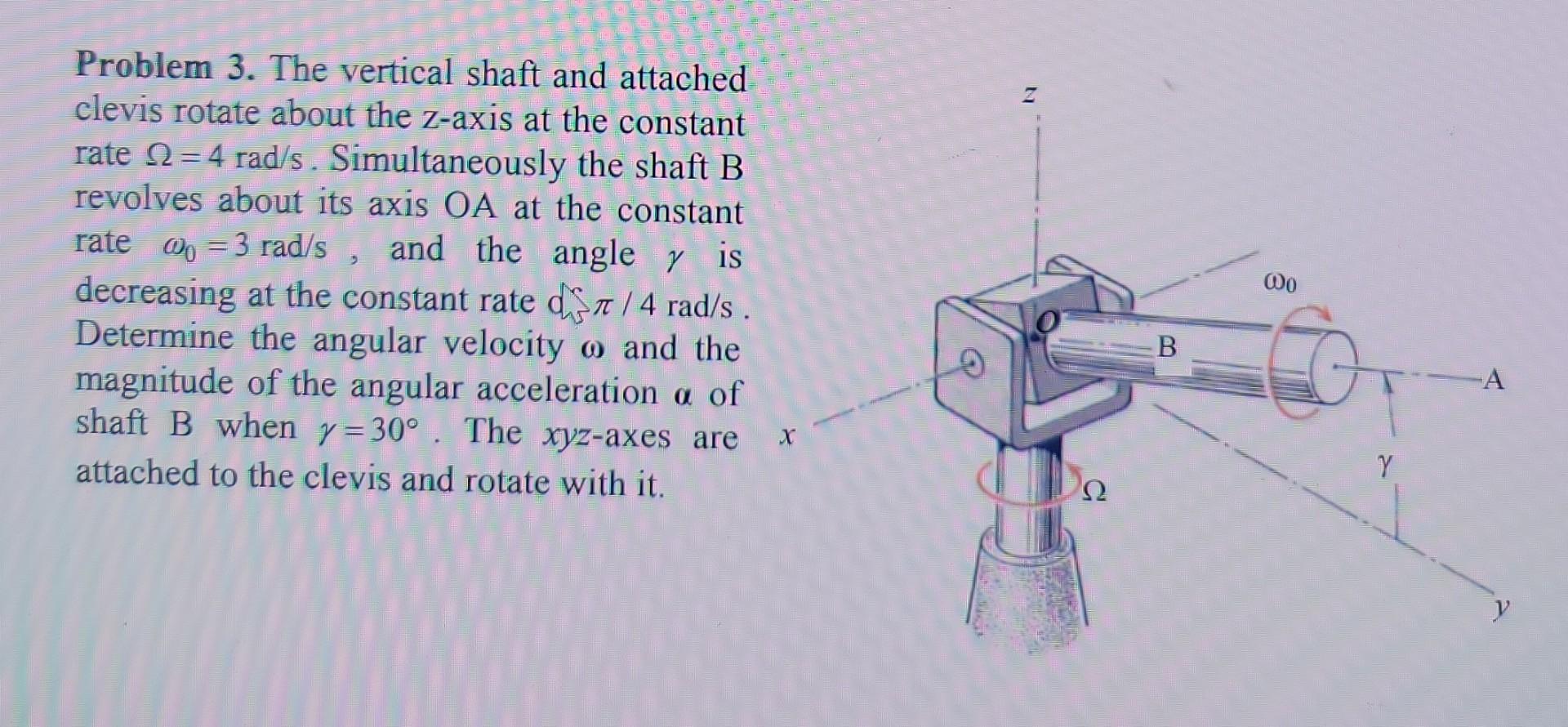 Solved 2 Problem 3. The vertical shaft and attached clevis | Chegg.com