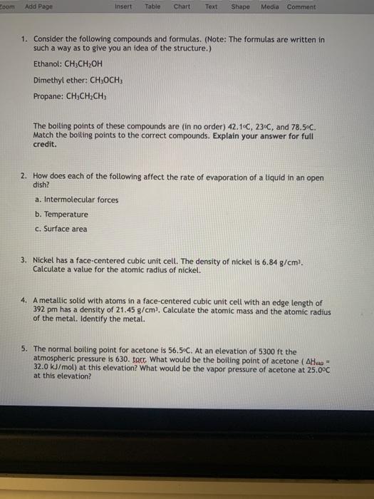 Solved Eoom Add Page Insert Table Chart Text Shape Media | Chegg.com