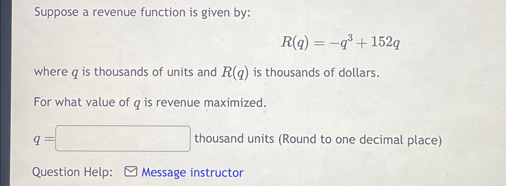 Solved Suppose a revenue function is given | Chegg.com Solved Suppose a revenue function is given | Chegg.com