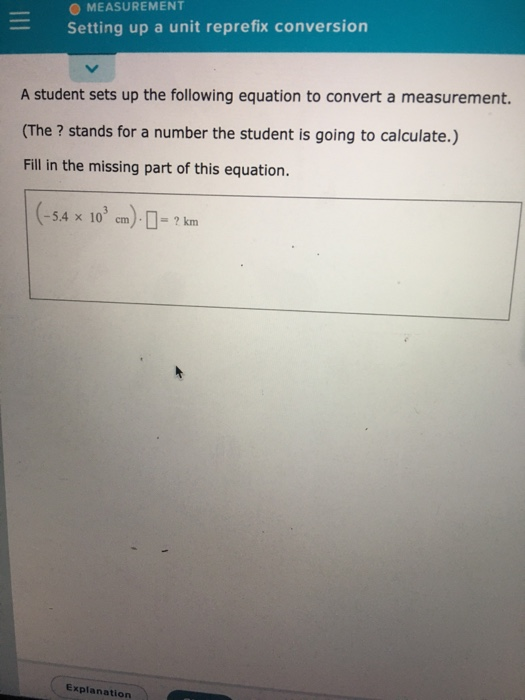 Solved MEASUREMENT Setting up a unit reprefix conversion A | Chegg.com