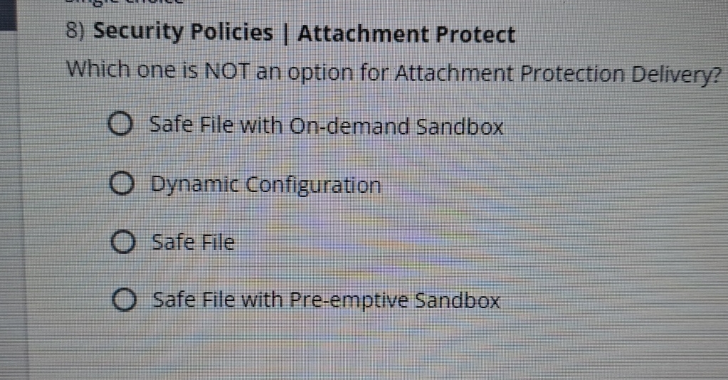 Solved Security Policies | ﻿Attachment ProtectWhich one is | Chegg.com