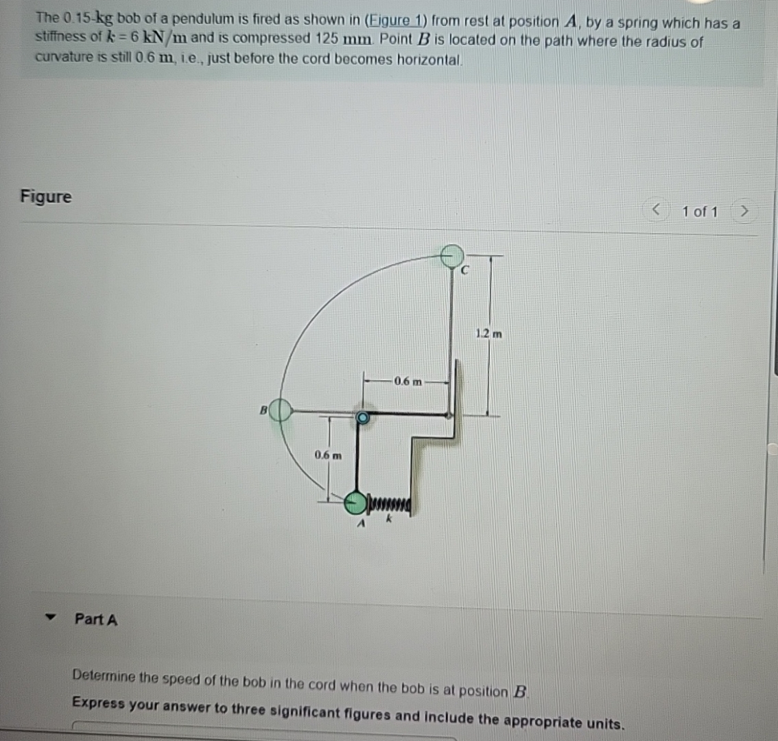 Solved The 0.15kg ﻿bob of a pendulum is fired as shown in | Chegg.com