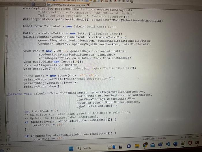 Solved i have issues finishing with this code. please help | Chegg.com