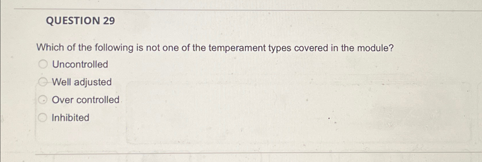 Solved QUESTION 29Which of the following is not one of the | Chegg.com