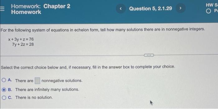 Solved HW S Homework: Chapter 2 Homework