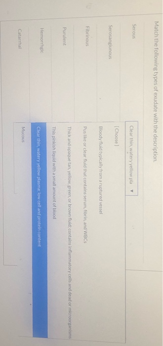 Solved D Question 1 6 pts Match the following types of | Chegg.com