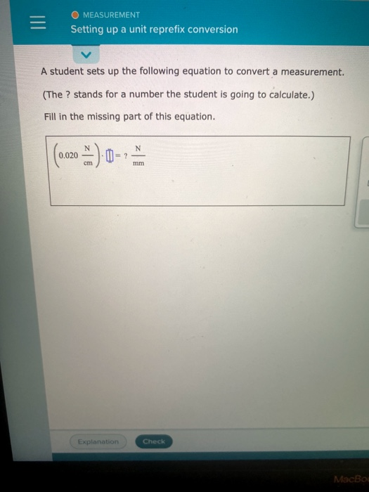 Solved MEASUREMENT Setting up a unit reprefix conversion A | Chegg.com
