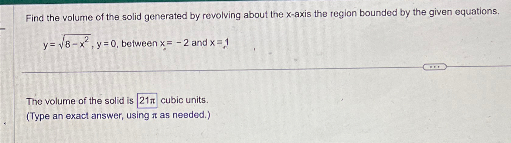 Solved Find the volume of the solid generated by revolving | Chegg.com
