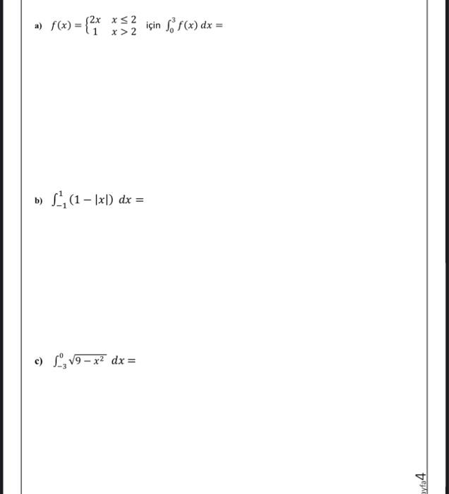 Solved Use the definite integrals below without using | Chegg.com