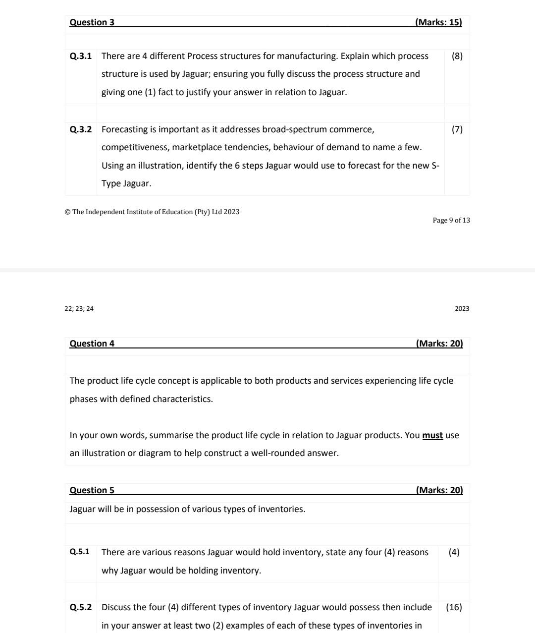 Solved 3.1 There are 4 different Process structures for | Chegg.com
