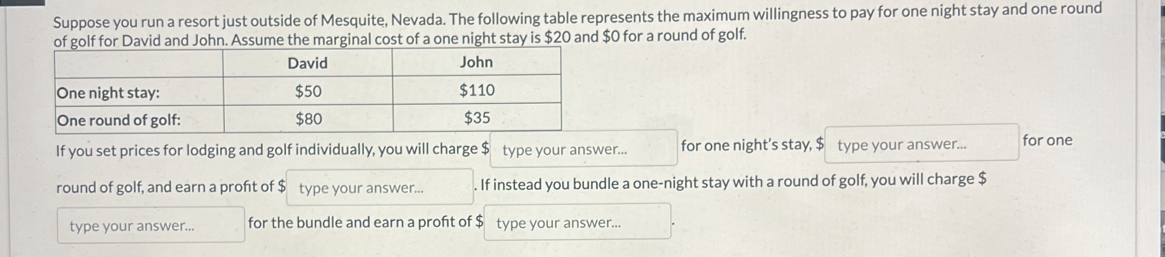 High Quality SOLUTION Suppose you run a resort just outside of Mesquite, | Chegg.com