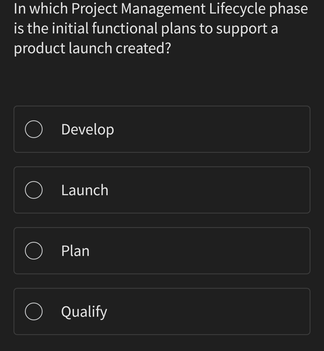 Solved In which Project Management Lifecycle phase is the | Chegg.com