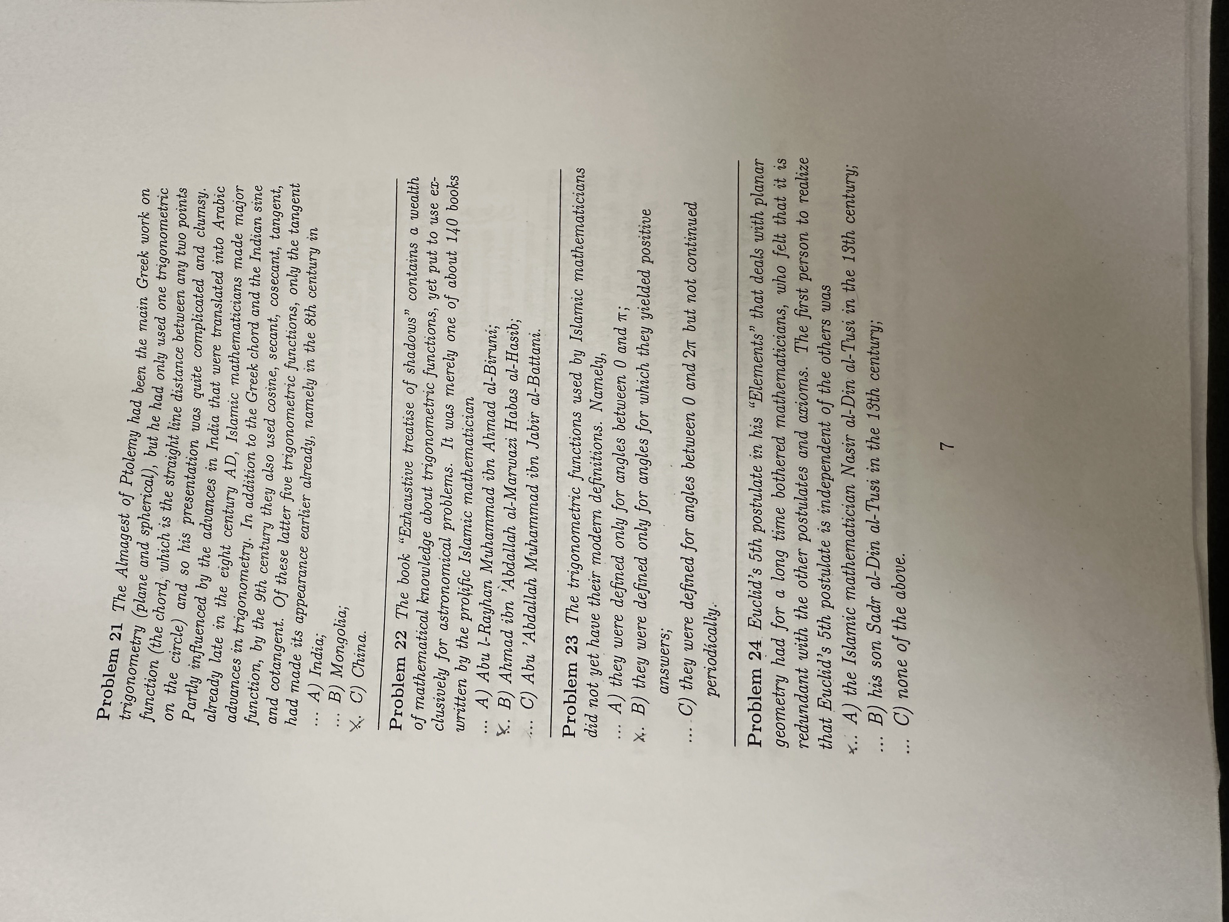 Solved Problem 21 ﻿The Almagest of Ptolemy had been the main | Chegg.com