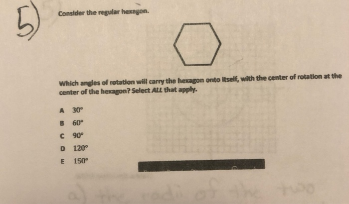 Solved Consider the regular hexagon. Which angles of | Chegg.com