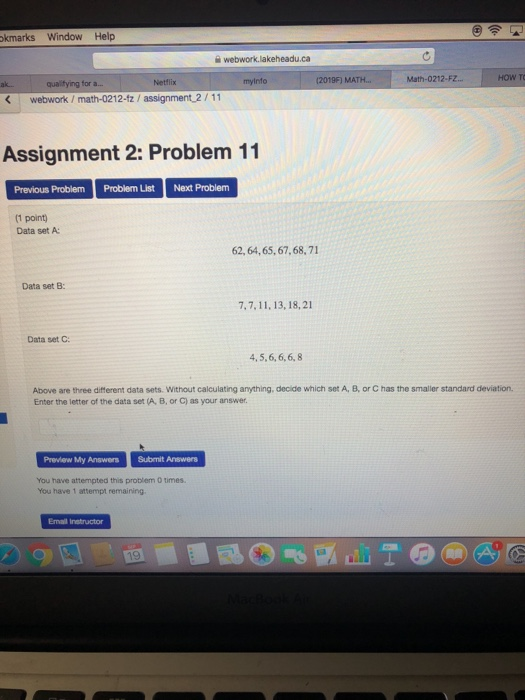 Solved skmarks Window Help webwork.lakeheadu.ca qua tying | Chegg.com