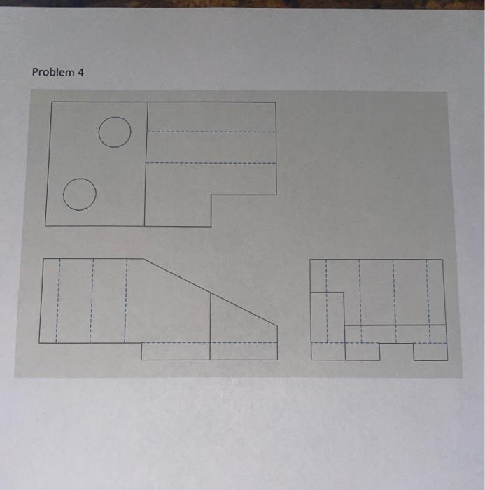 Solved Sketch a 3D sketch for the following multi-view | Chegg.com