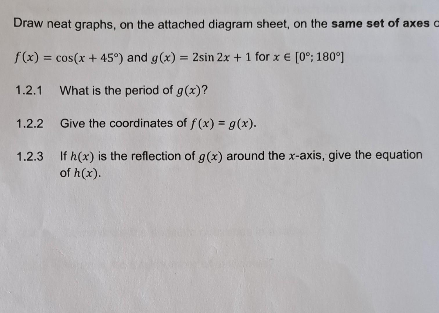Solved Draw neat graphs, on the attached diagram sheet, on | Chegg.com