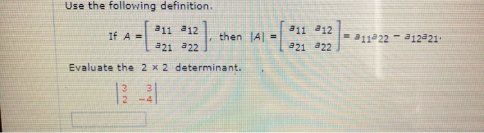 Solved Use the following definition. 211 212 If A = 1, then | Chegg.com