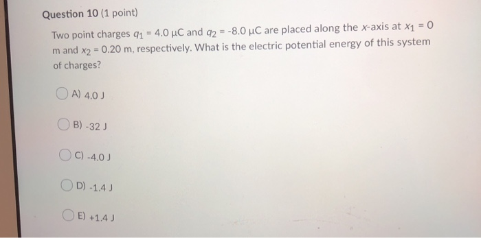 Solved Two point charges q1=4.0 HC and q2 -8.0 HC are placed | Chegg.com