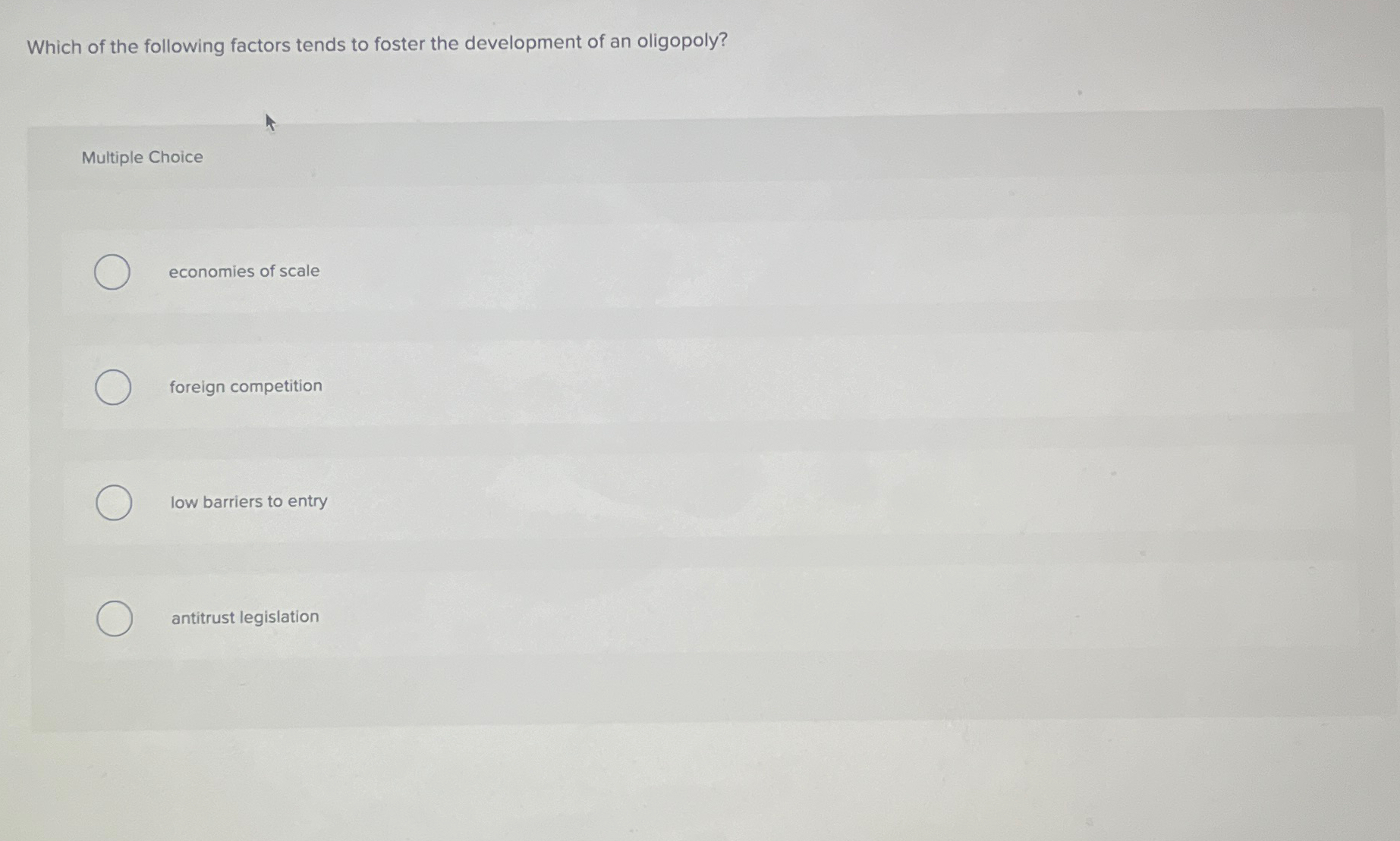 Solved Which of the following factors tends to foster the | Chegg.com