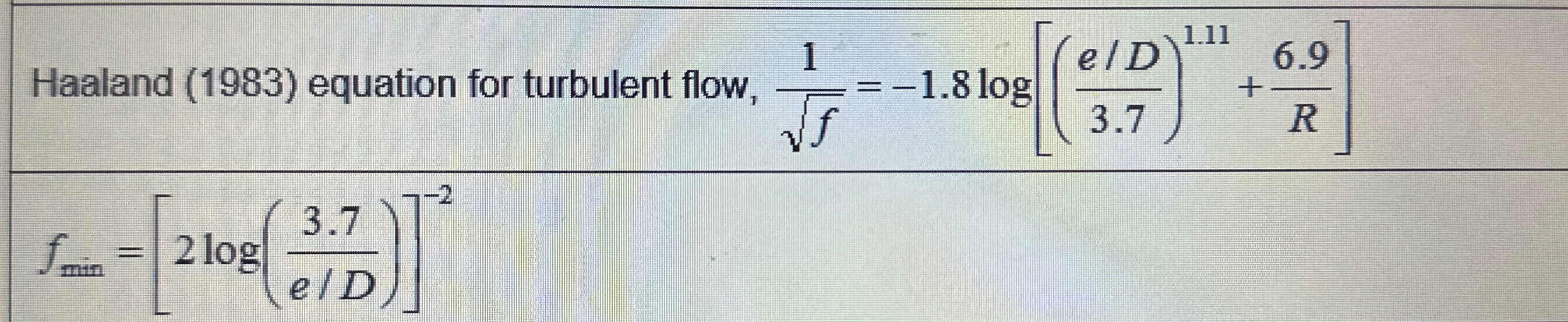 Solved Can I use the follwoing equation to find "f" ﻿rather | Chegg.com