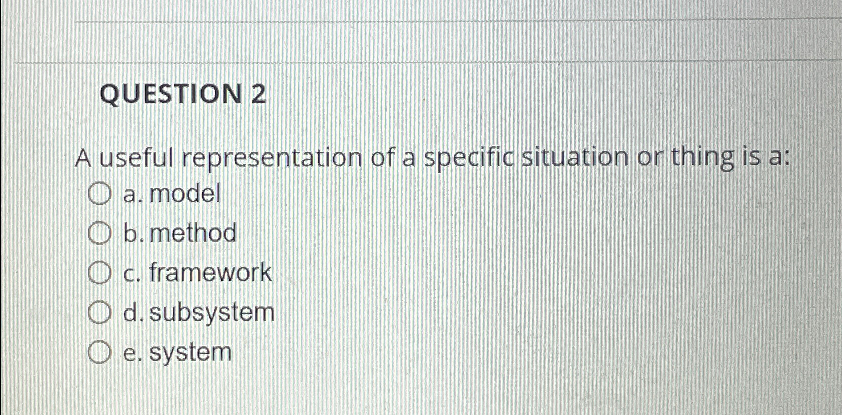 Solved QUESTION 2A useful representation of a specific | Chegg.com