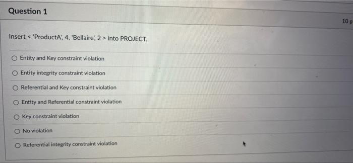 Solved Figure 5 6 One Possible Database State For The