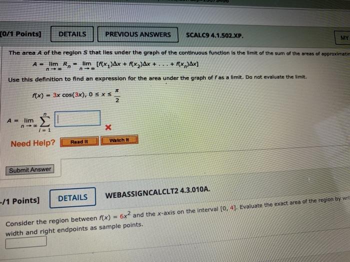 Solved 10. [O/1 Points] DETAILS PREVIOUS ANSWERS SCALC9 | Chegg.com