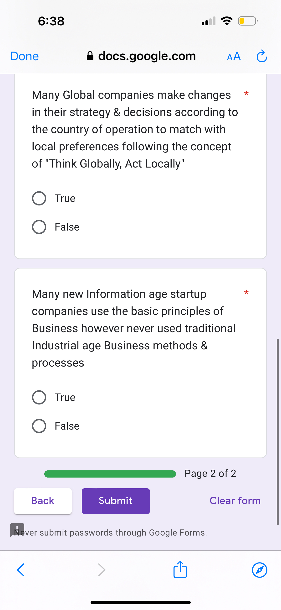 Solved 6:38Donedocs.google.comAAMany Global companies make | Chegg.com