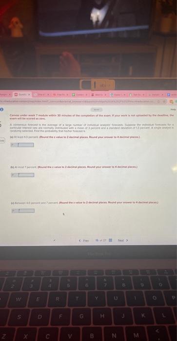 Solved A consensus forecast is the average of a large number | Chegg.com