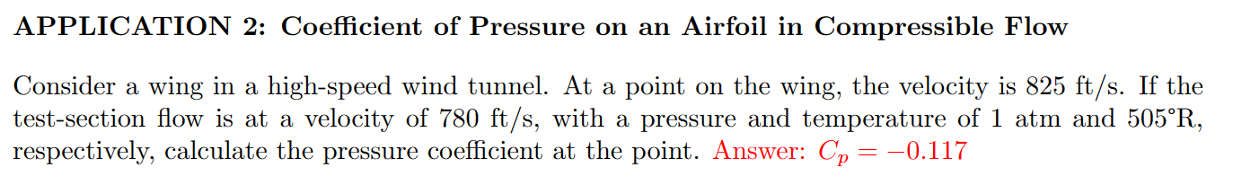 Solved APPLICATION 2: Coefficient of Pressure on an Airfoil | Chegg.com
