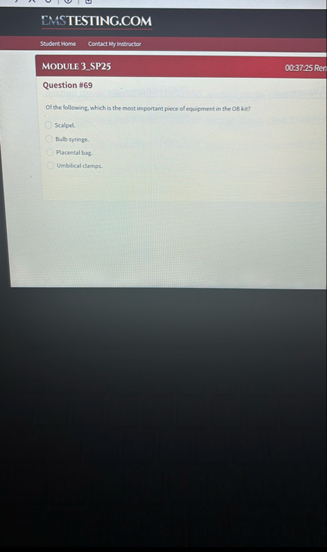 Solved EMSTESTING.COMStudent HomeContact My InstructorMODULE | Chegg.com