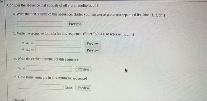 Solved Consider the sequence that consists of all 3-digit | Chegg.com