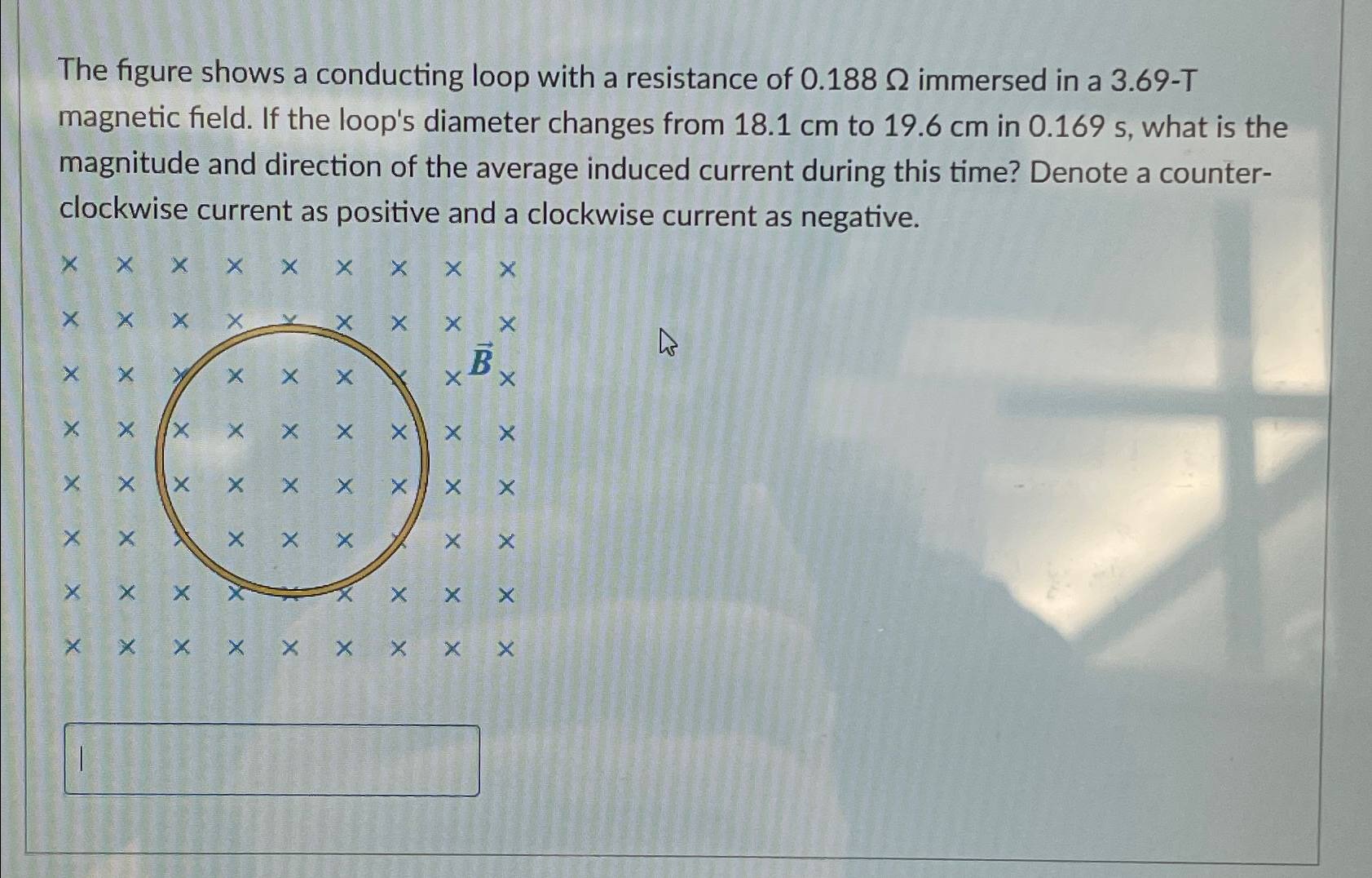 Solved The figure shows a conducting loop with a resistance | Chegg.com