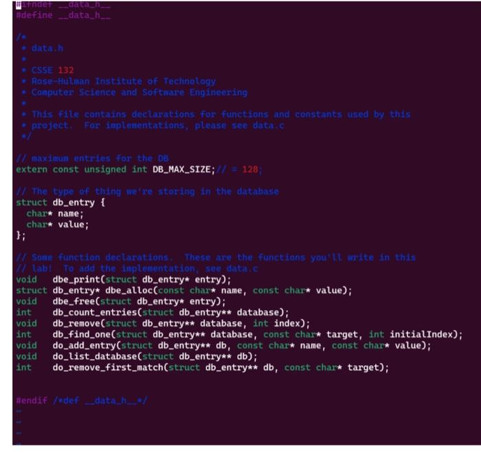 Solved Part 1: Start with a couple db_entry - Create a | Chegg.com