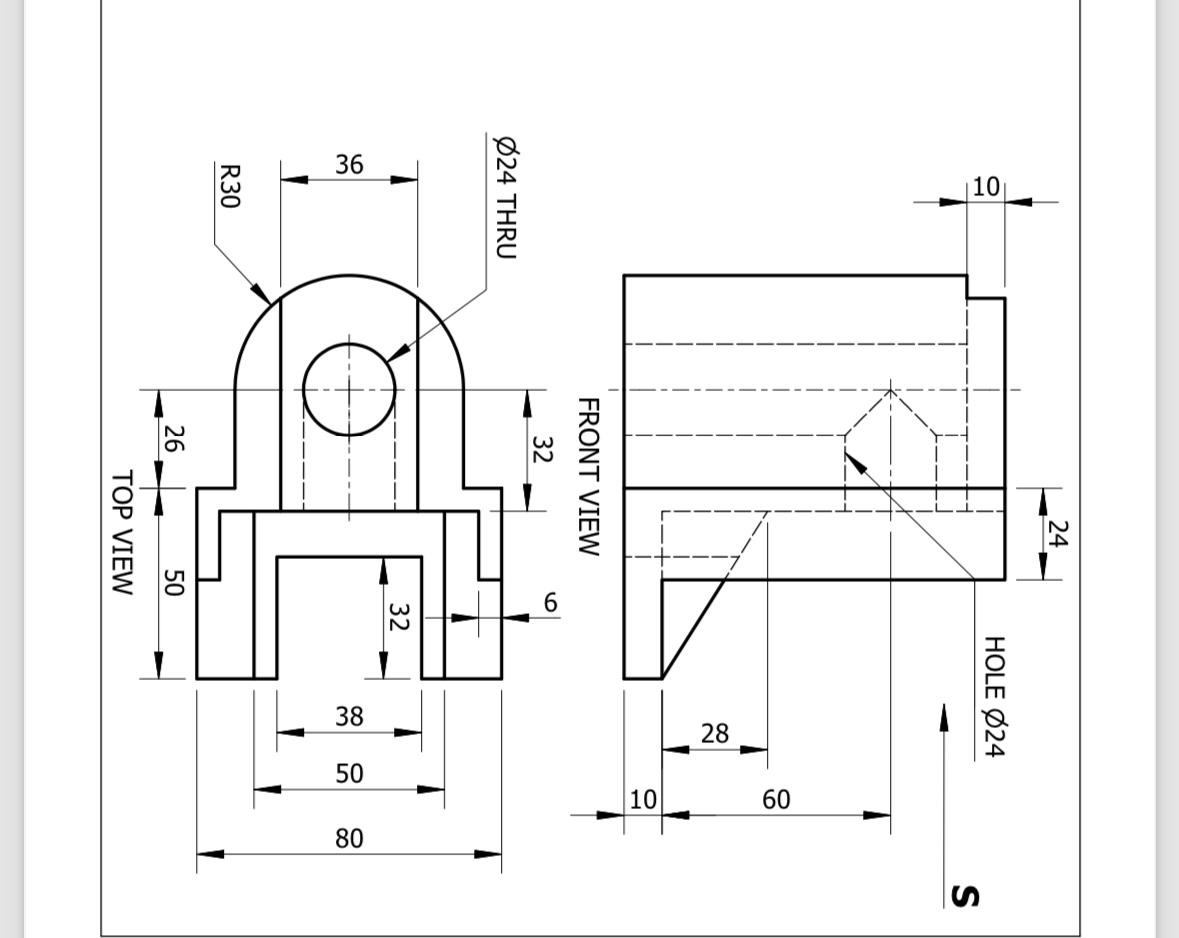 Solved Draw isometric and Missing view and Sections | Chegg.com Solved Draw isometric and Missing view and Sections | Chegg.com