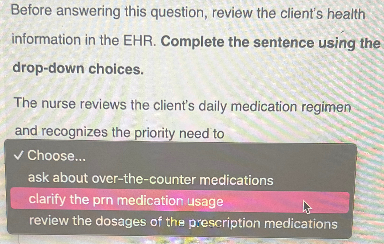 Solved Before answering this question, review the client's | Chegg.com