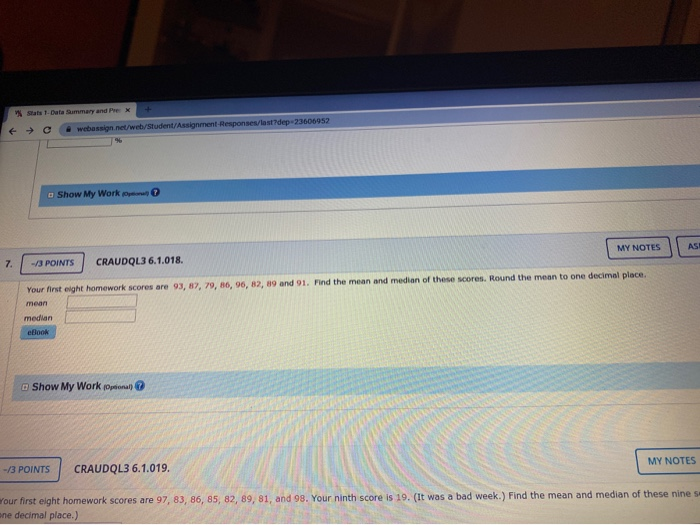 Solved c w ebassign.net/web/Student/Assignment | Chegg.com
