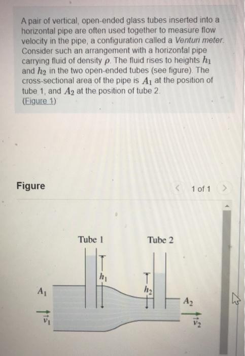 Solved A pair of vertical, open-ended glass tubes inserted | Chegg.com