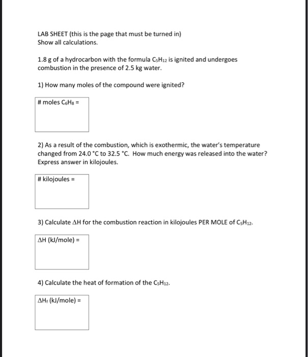 Solved Name: LAB #4 - CALORIMETRY Calorimetry is the | Chegg.com