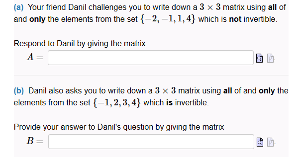 Solved (a) ﻿Your friend Danil challenges you to write down a | Chegg.com