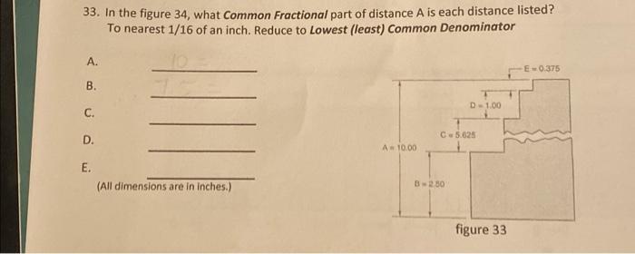 33. In the figure 34 , what Common Fractional part of | Chegg.com