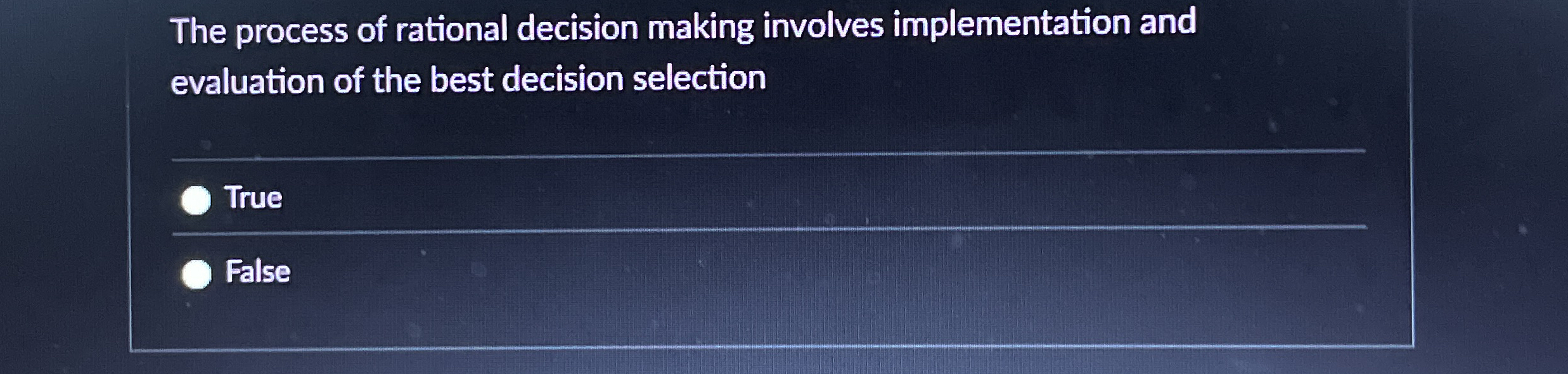 Solved The process of rational decision making involves | Chegg.com