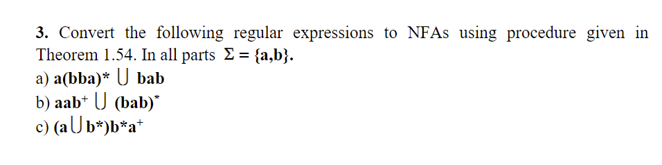 Convert the following regular expressions to NFAs | Chegg.com