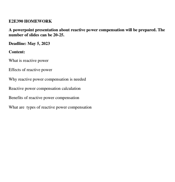 Solved E2E390 ﻿HOMEWORKA powerpoint presentation about | Chegg.com